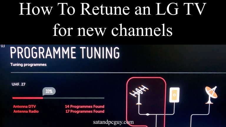 How to retune channels on an LG television - The Sat & TV Guy